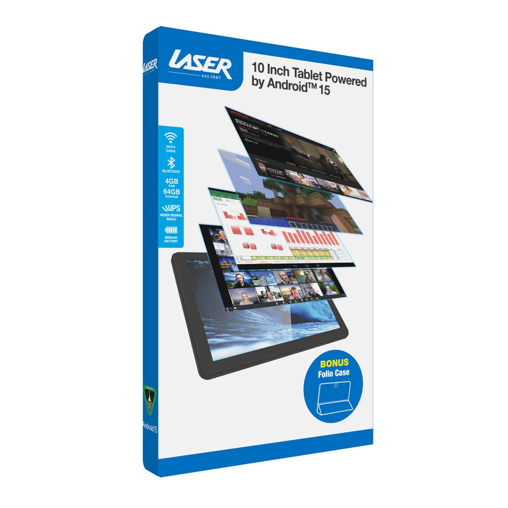 Laser 10 Inch Android Tablet 64GB (with Case) - PC - EB Games Australia