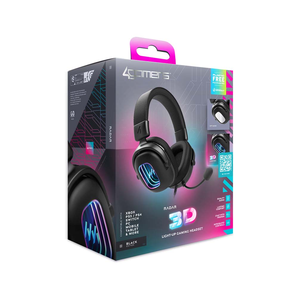 4Gamers - Radar Light Up RGB Gaming Headset - 3D Mirror - PC - EB Games ...
