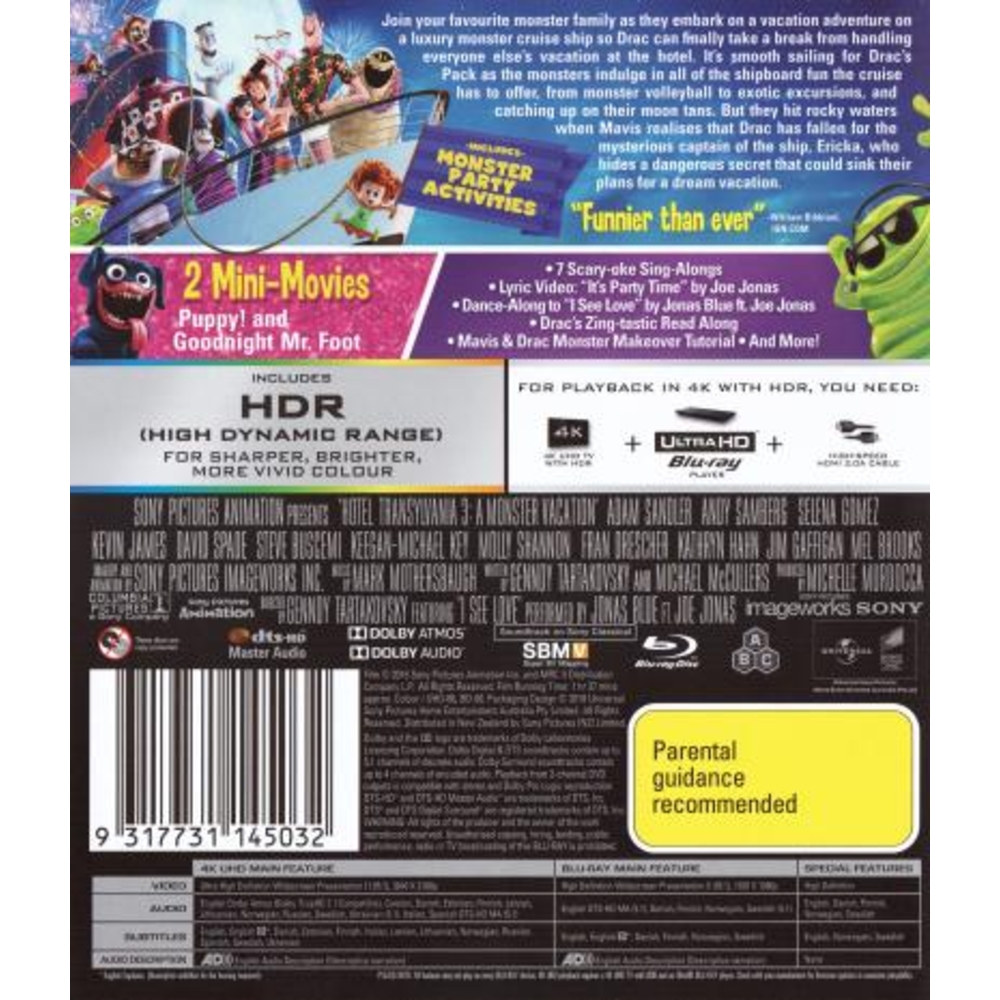Hotel Transylvania 3: A Monster Vacation (4K UHD / Blu-ray) - Loot - EB ...