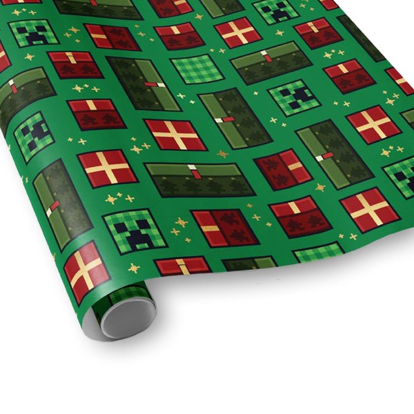 Minecraft - Presents Christmas Wrapping Paper - Toys and Collectibles ...