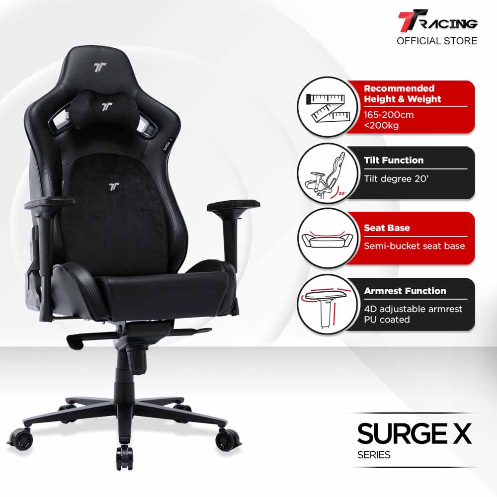 TTRacing Surge X Gaming Chair - Grey - PC - EB Games Australia