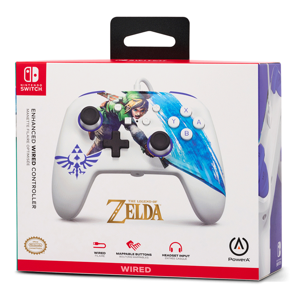 PowerA Nintendo Switch Enhanced Wired Controller - Master Sword Link ...