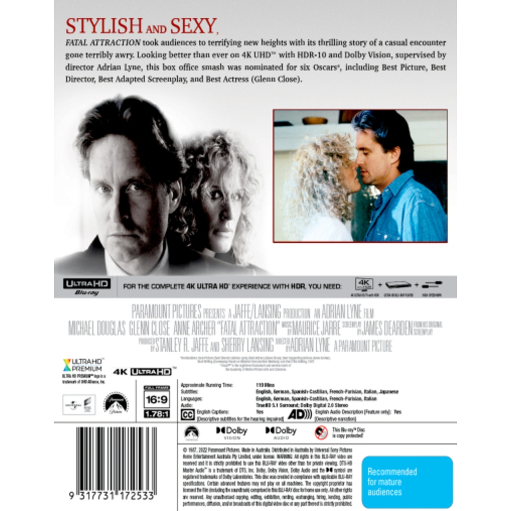 Fatal Attraction (4K UHD) - Loot - EB Games Australia