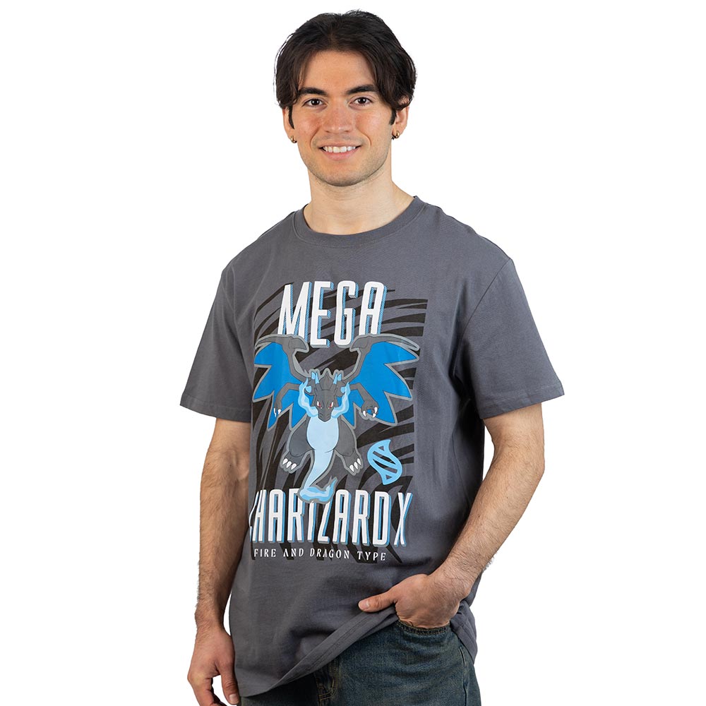 Pokemon - Mega Charizard X T-Shirt - Clothing - EB Games New Zealand