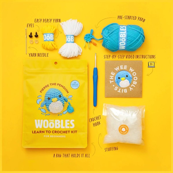 The WOOBLES - Pierre the Penguin Crochet Kit - Toys and Collectibles ...