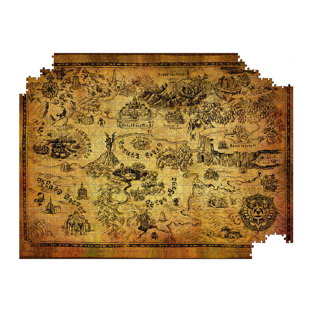 The Legend of Zelda - Hyrule 1000 Piece Jigsaw Puzzle - Toys and ...
