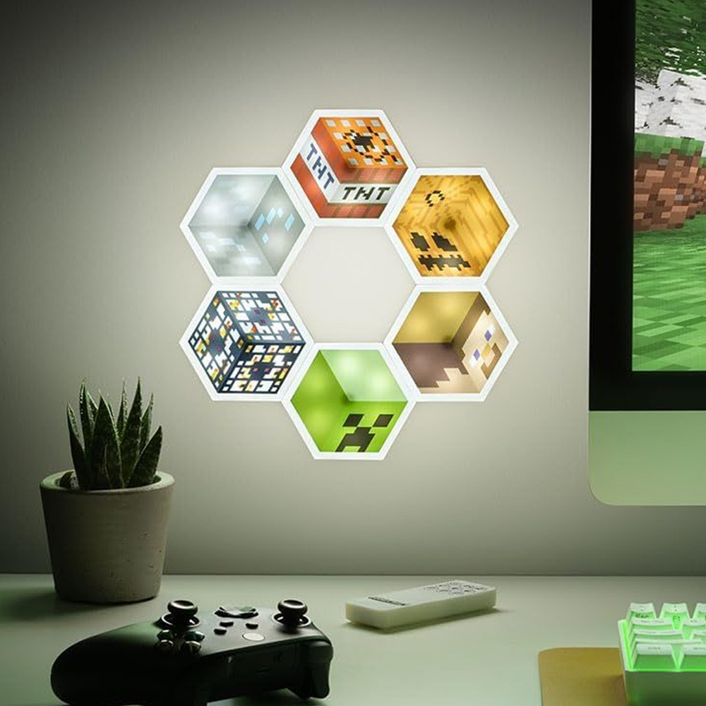 Minecraft - Hexagon Lights - Toys and Collectibles - EB Games New Zealand
