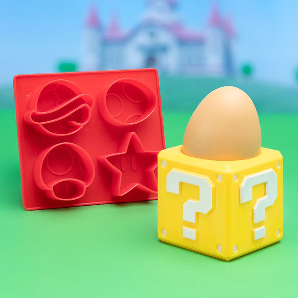 Nintendo - Super Mario - Question Block Egg Cup And Toast Cutter - Toys ...