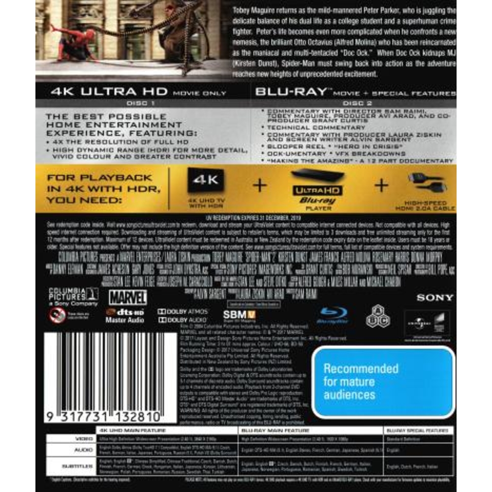 Spider-Man 2 (2004) (4K UHD / Blu-ray) - Loot - EB Games Australia