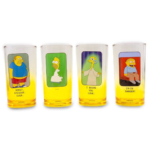 The Simpsons - Springfield Characters Memes Glass 4-Pack - Toys and ...