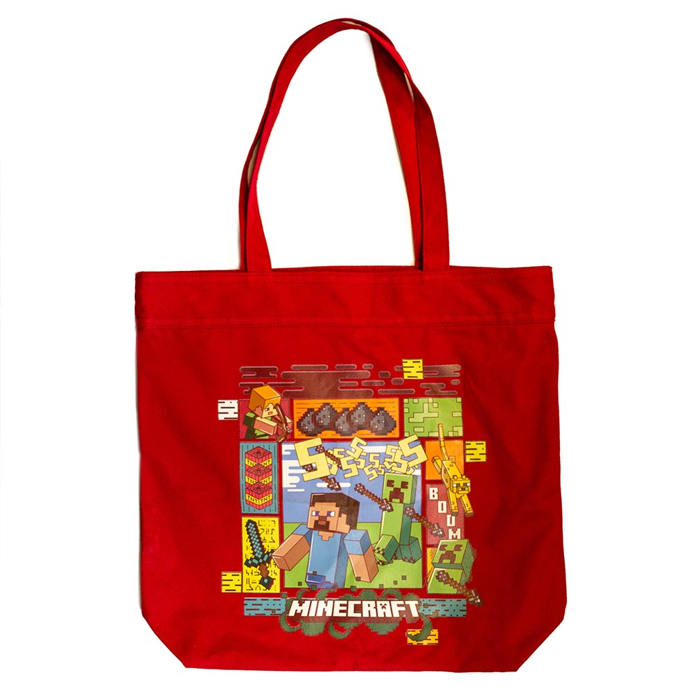 Minecraft - Steve and Friends Group Tote - Clothing - EB Games New Zealand