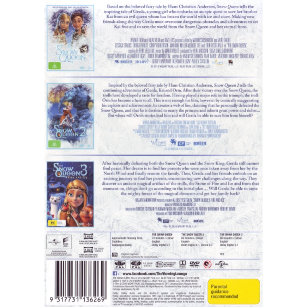 The Snow Queen / The Snow Queen 2 / The Snow Queen 3: Fire and Ice (3 ...