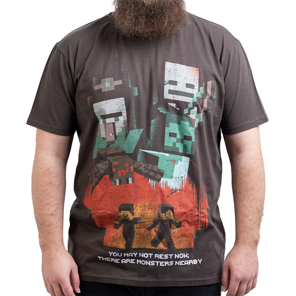 Minecraft - Monsters Nearby T-Shirt - Clothing - EB Games New Zealand