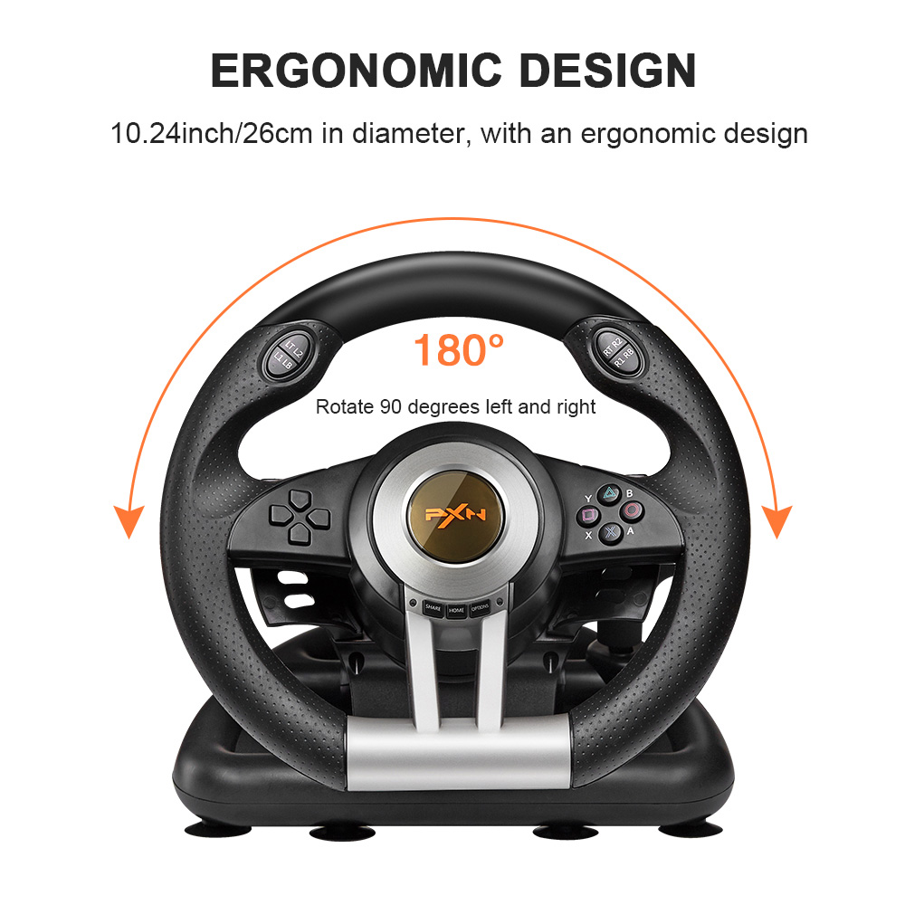 PXN - V3 Pro Gaming Racing Wheel - Black - Nintendo Switch - EB Games ...