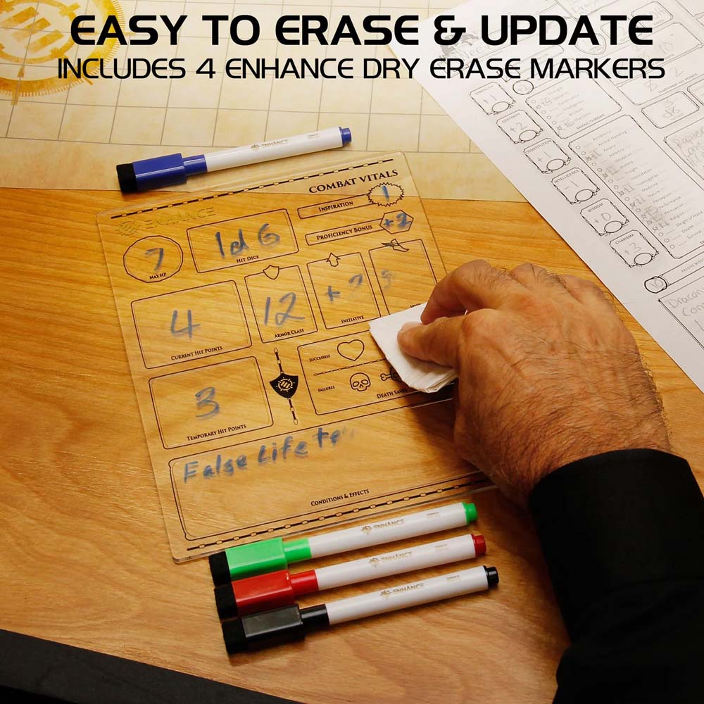 Enhance Tabletop - Acrylic Character Sheets - Clear - Toys and ...
