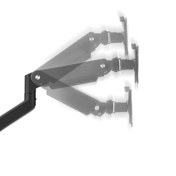 One For All - Universal Single Solid Monitor Arm - Black - PC - EB ...