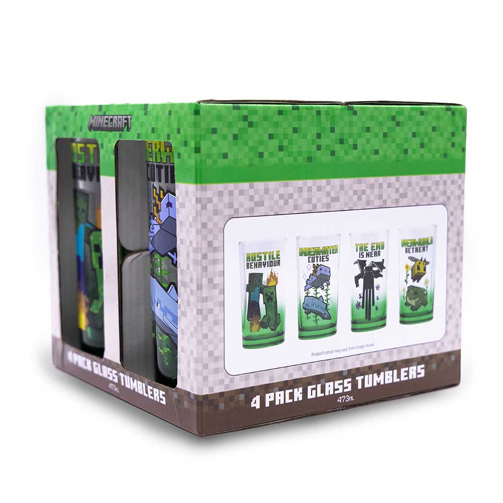 Minecraft - Mobs Glass 4-Pack - Toys and Collectibles - EB Games Australia