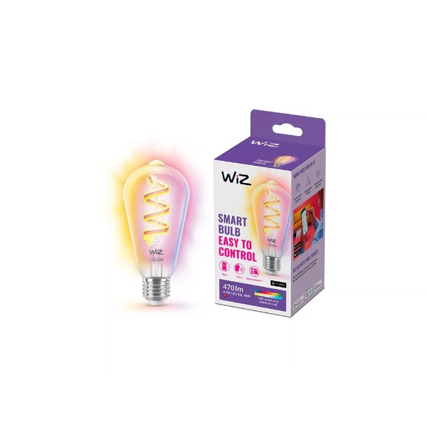 WiZ Colour & White Clear 40W ST64 E27 Filament Bulb (Gen 2 ...