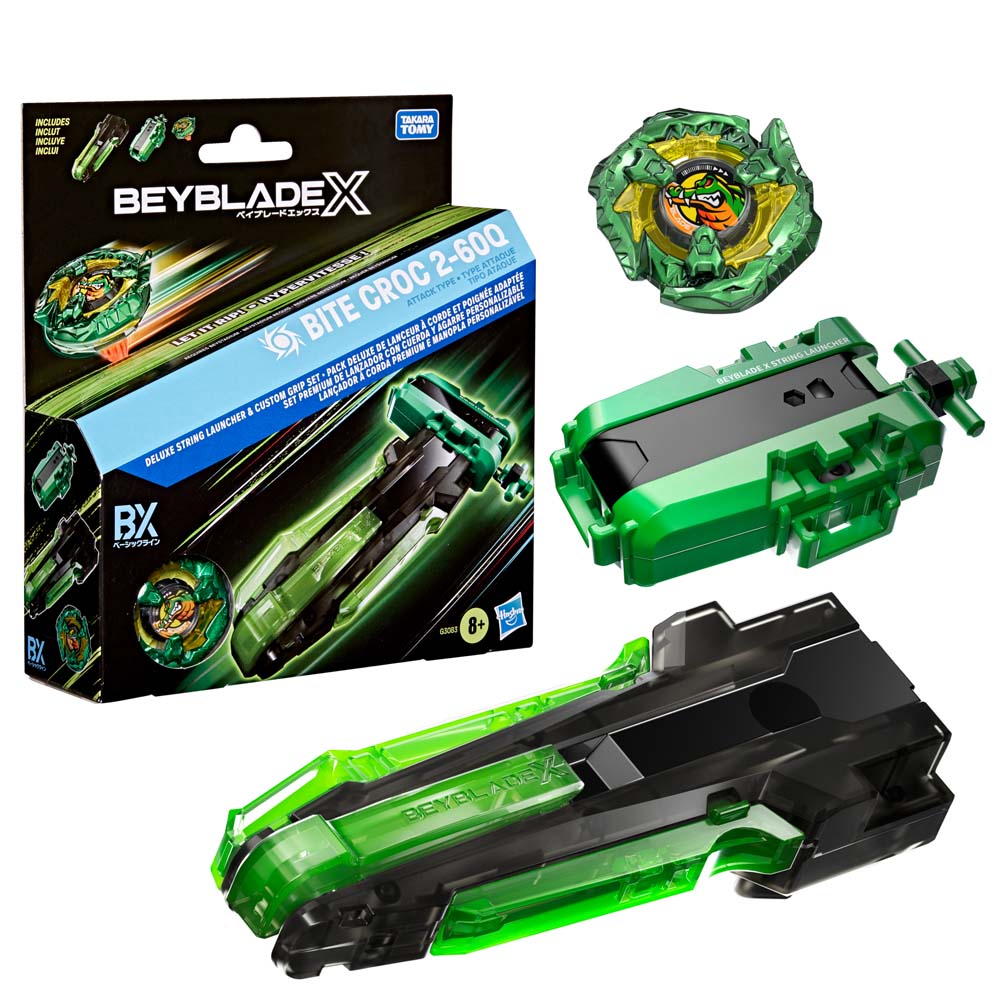 Beyblade X Bite Croc 2-60Q Deluxe Launcher Set - Toys and Collectibles ...