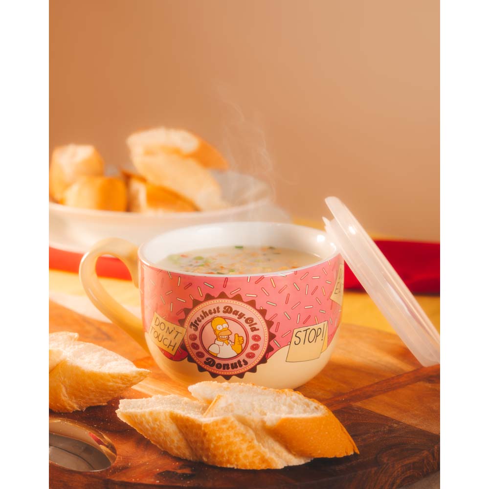 The Simpsons - Freshest Day-Old Donuts Soup Bowl with Lid - Toys and ...