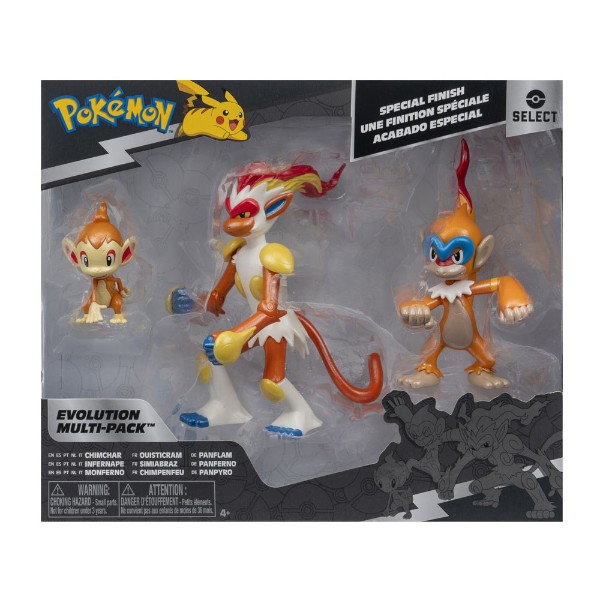 Pokemon - Chimchar Evolutions Figure 3-Pack - Toys and Collectibles ...