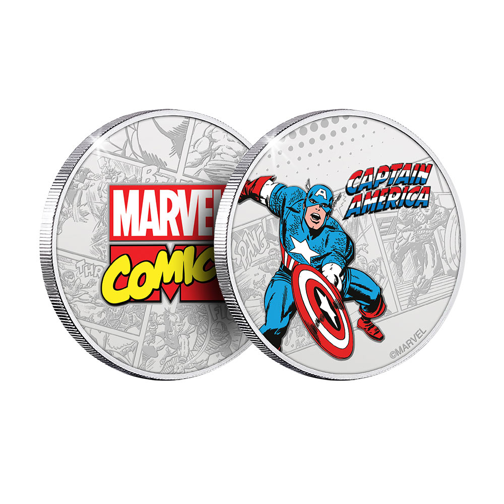 Marvel - Captain America - .999 Silver Plated Limited Edition Coin ...