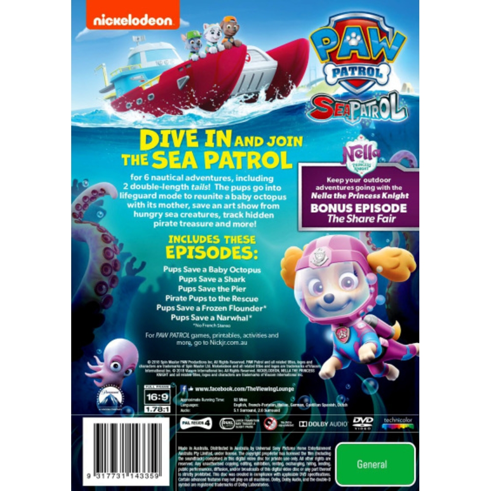 PAW Patrol: Sea Patrol (Includes Bonus Episode! Nella the Princess ...