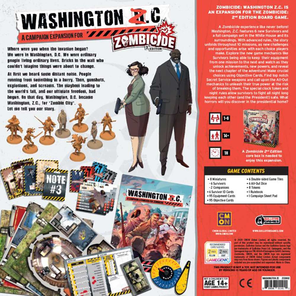 Zombicide 2nd Edition Board Game - Washington Z.C. Campaign Expansion ...
