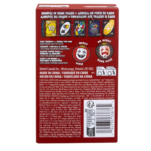 Uno - Show 'Em No Mercy Expansion Pack Card Game - Toys and ...