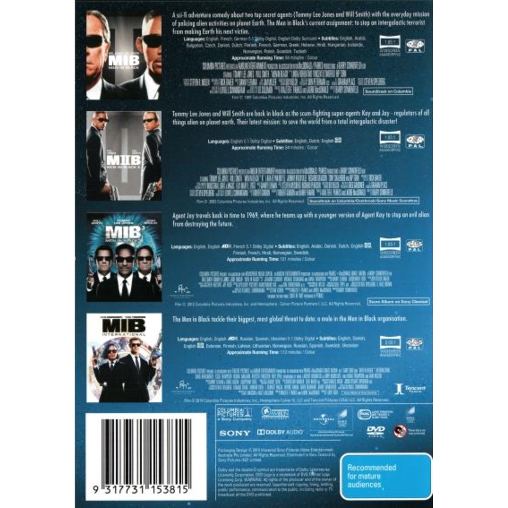 Men in Black / Men in Black 2 / Men in Black 3 / Men in Black ...