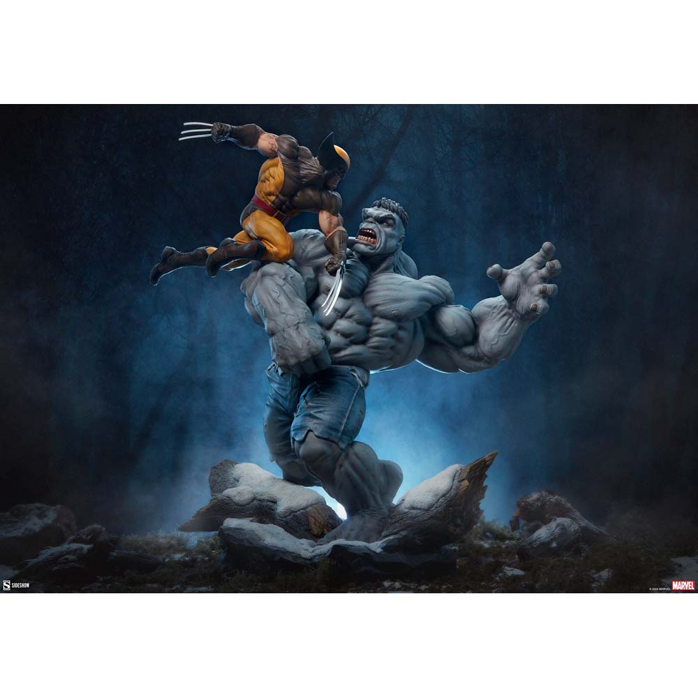 Marvel - Grey Hulk vs Wolverine Maquette Statue - Toys and Collectibles ...