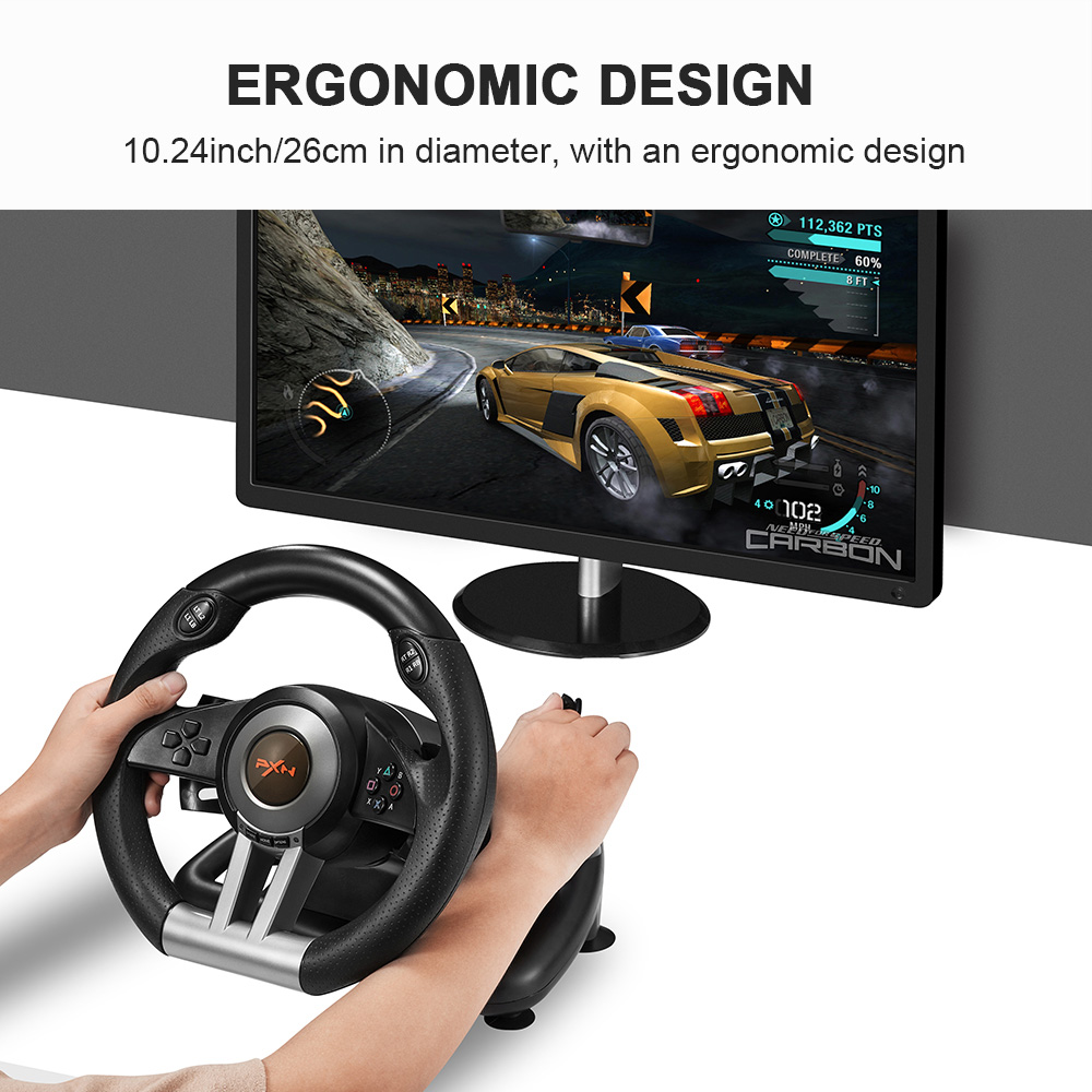 PXN - V3 Pro Gaming Racing Wheel - Black - Nintendo Switch - EB Games ...