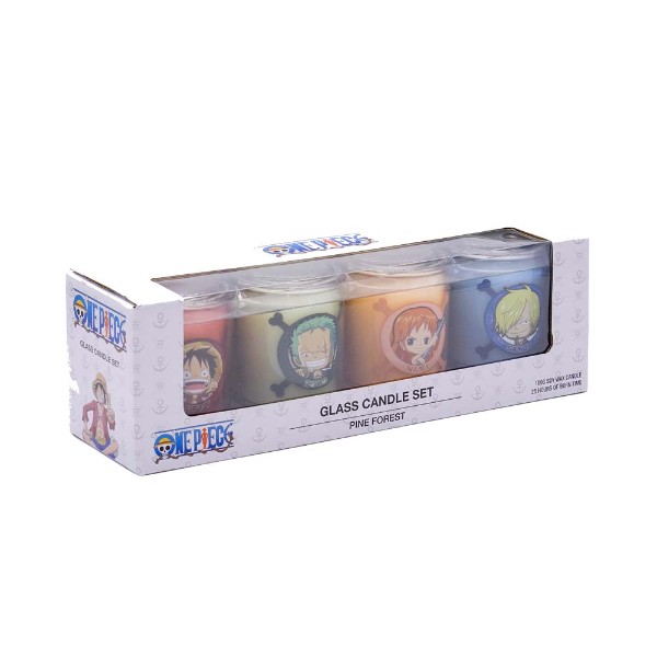 One Piece - Chibi Character Glass Candle Set 4-Pack - Toys and ...