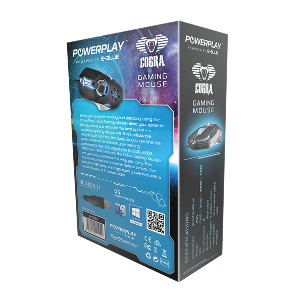 PowerPlay E-Blue Cobra 7200DPI Gaming Mouse - PC - EB Games New Zealand