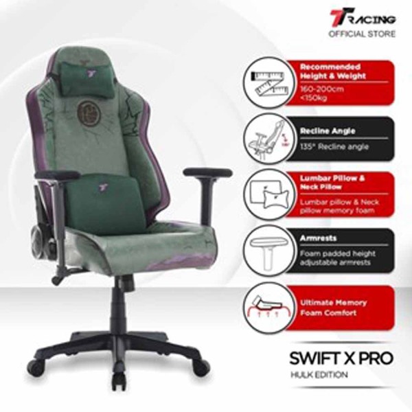 TTRacing Swift X Pro Gaming Chair - Hulk Edition - PC - EB Games Australia