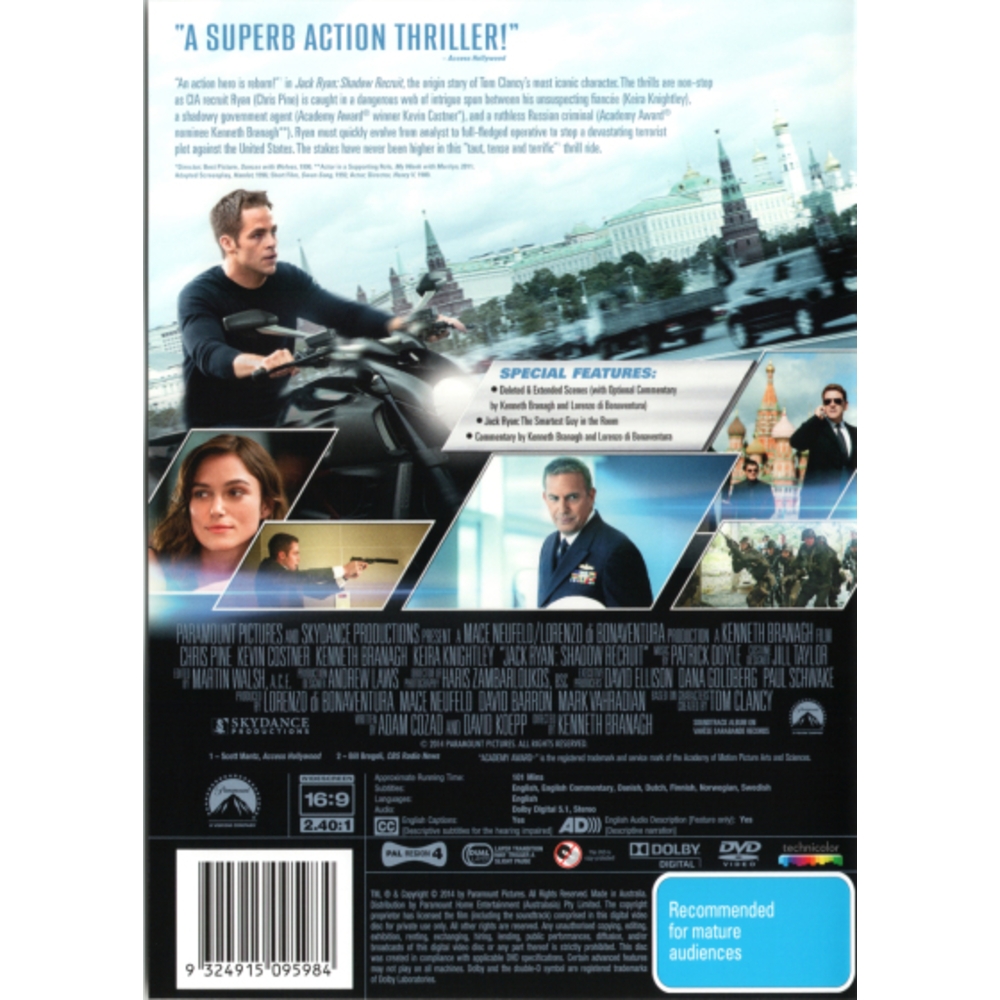 Jack Ryan: Shadow Recruit - Loot - EB Games Australia