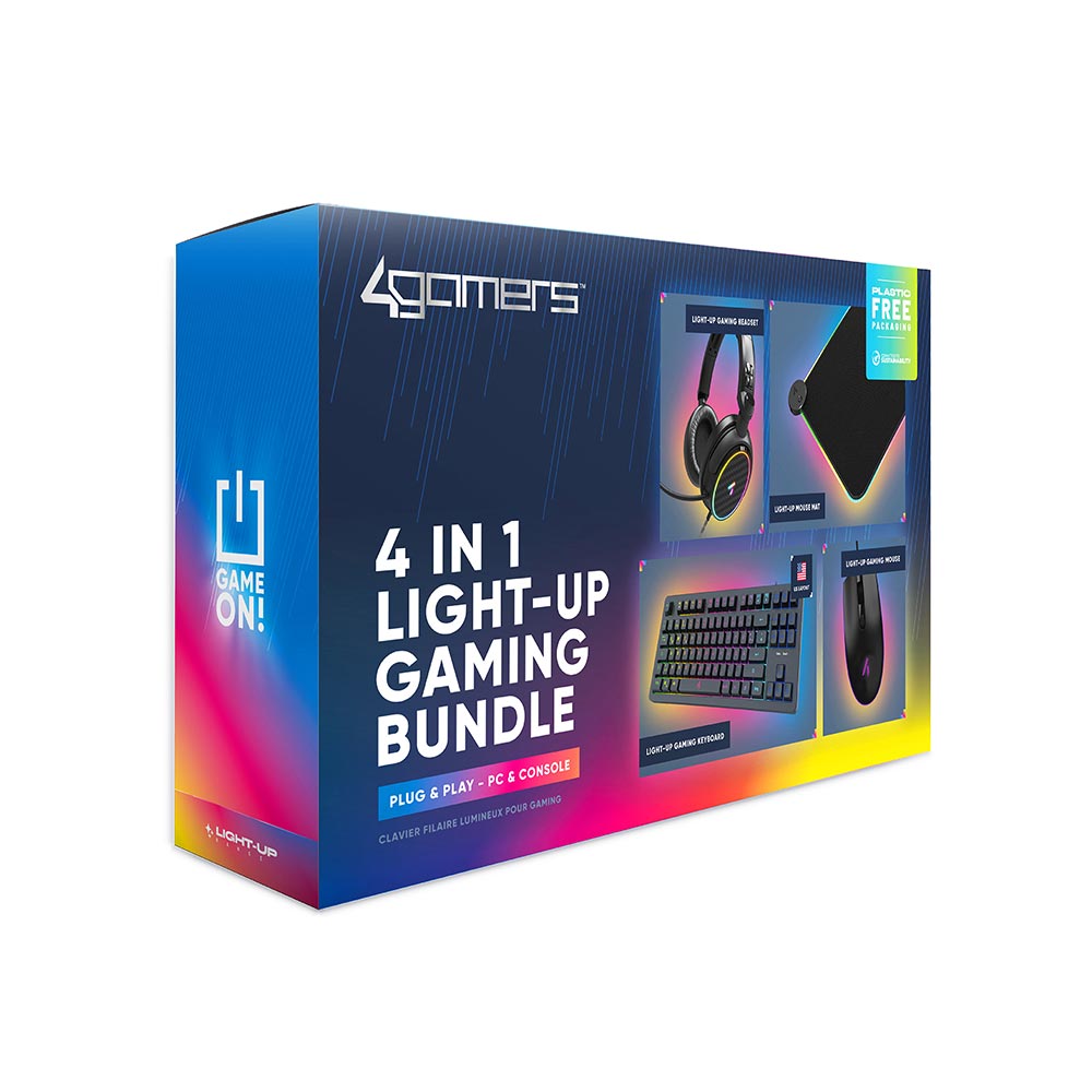 4Gamers - 4 in 1 Light-Up Gaming Bundle - PC - EB Games Australia