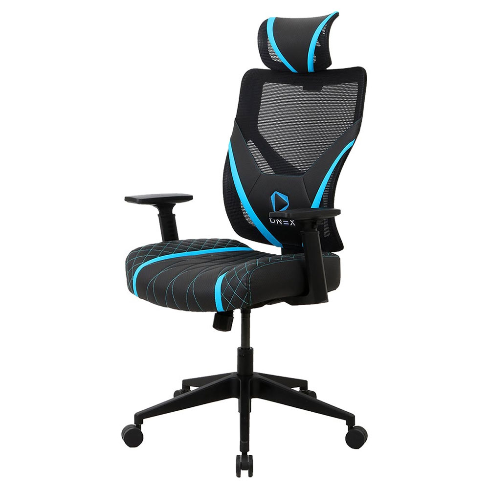 OneX GE300 Black & Blue Gaming Chair - EB Games Australia