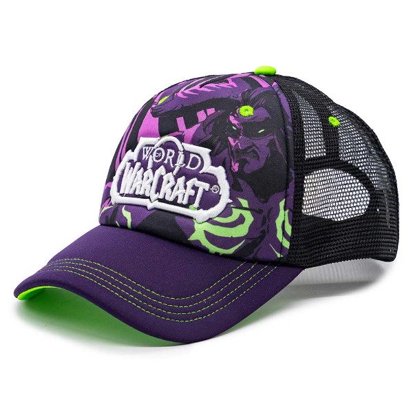 World of Warcraft Illidan Purple Mesh Snapback Cap - Clothing - EB ...