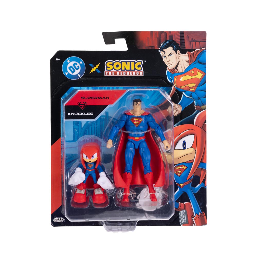 DC X Sonic the Hedgehog - Knuckles and Superman Action Figure 2-Pack ...