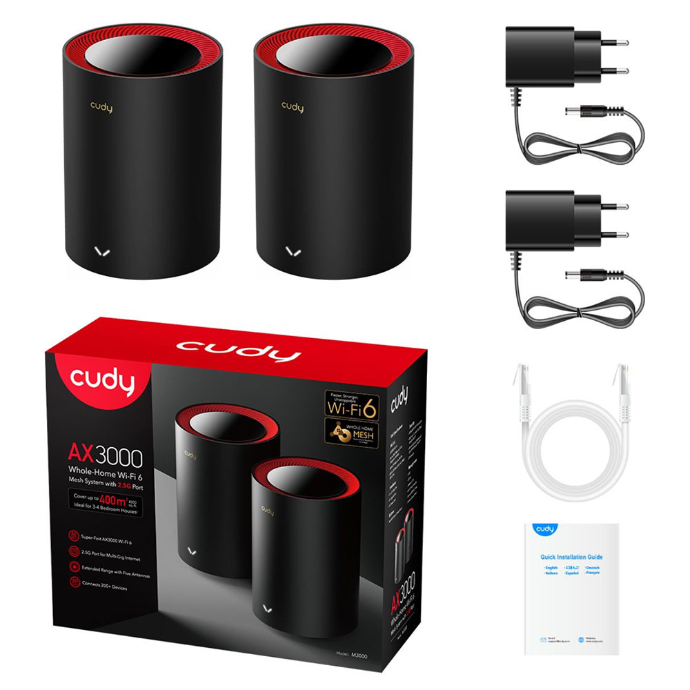 Cudy M3000 Gaming Wi-Fi 6 Mesh Twin-Pack - PC - EB Games Australia