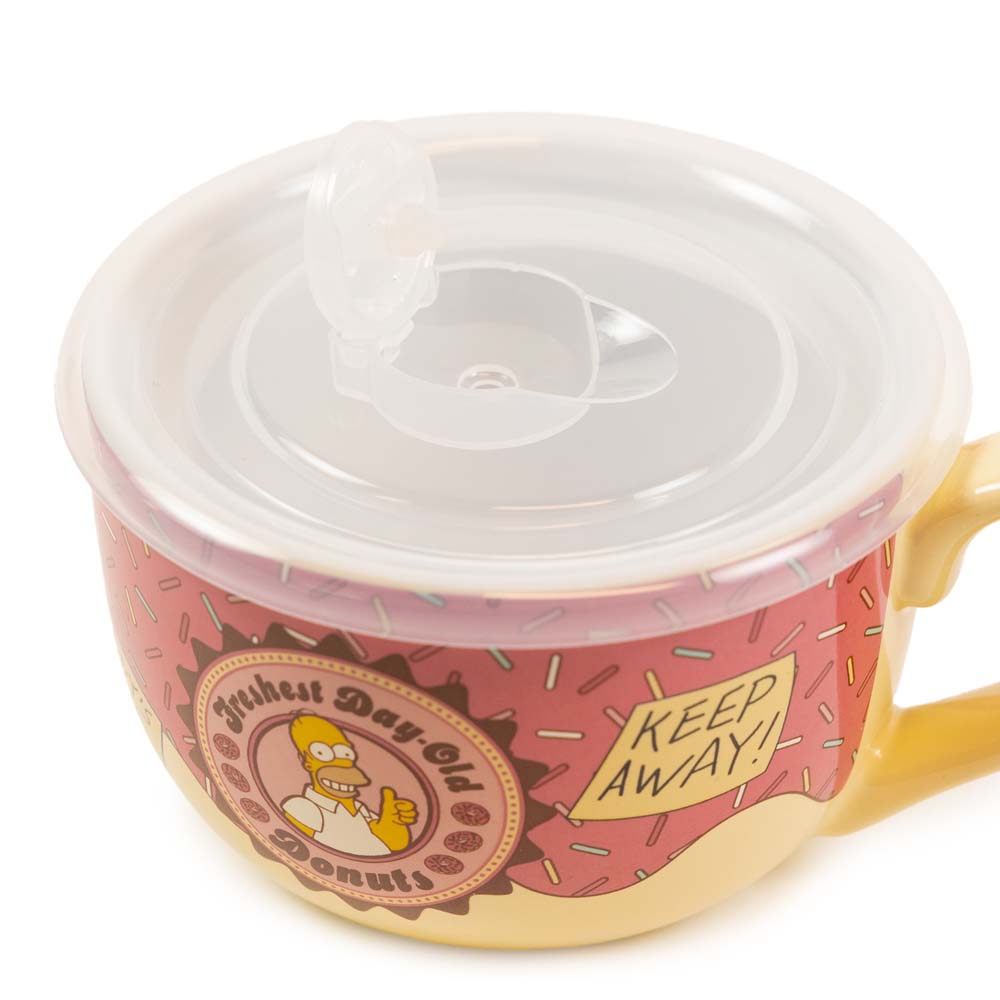 The Simpsons - Freshest Day-Old Donuts Soup Bowl with Lid - Toys and ...