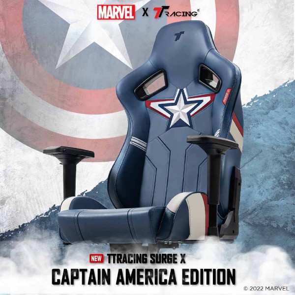 TTRacing Surge X Gaming Chair - Captain America Edition - PC - EB Games ...