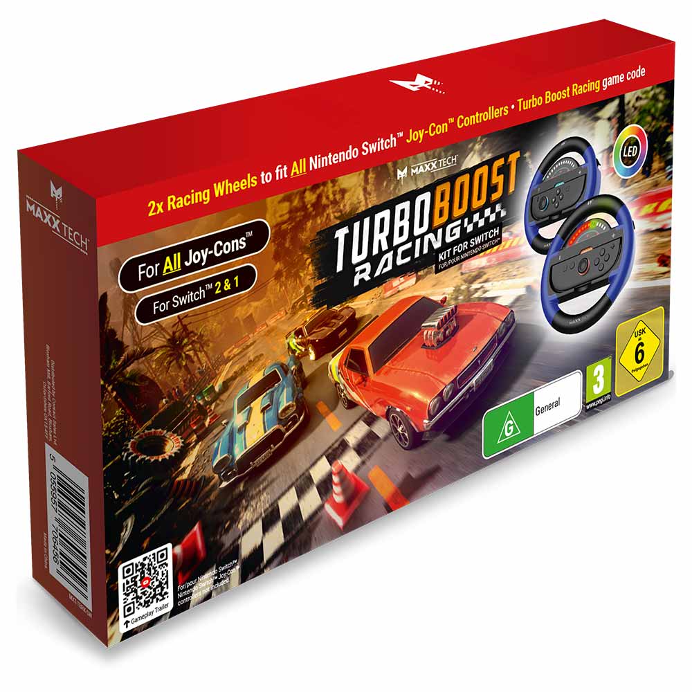 Maxx Tech - Turbo Boost Racing Kit for Nintendo Switch 1&2 - Nintendo Switch 2 - EB Games Australia