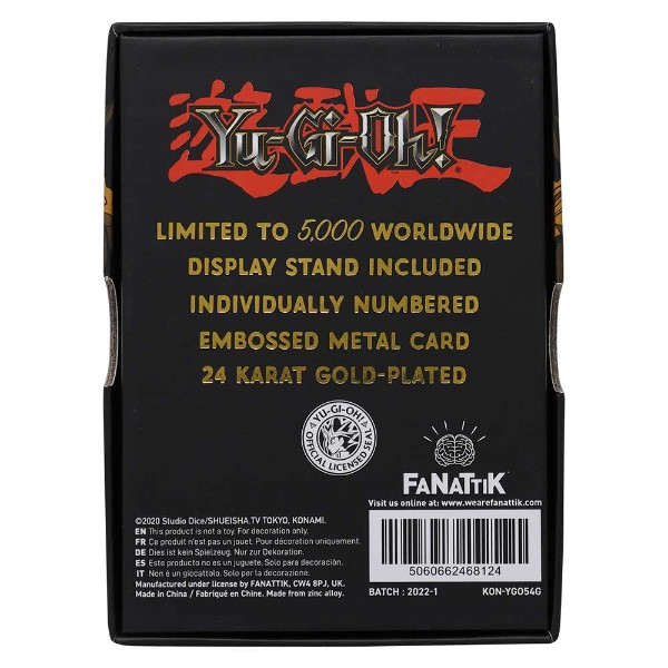Yu-Gi-Oh! - Time Wizard 24k Gold Plated Time Wizard Metal Card - Toys ...