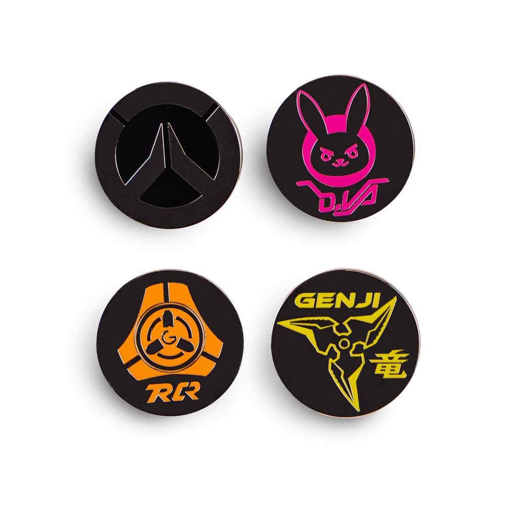 Overwatch - Character Icon Pins 4-Pack - Clothing - EB Games Australia