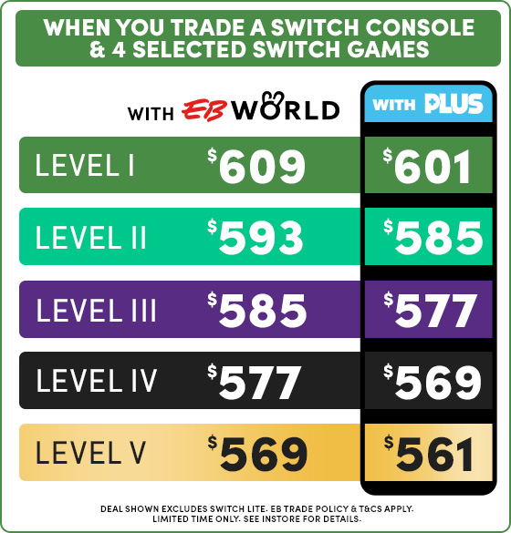 Trade & Save at EB Games with these Switch Trade Deals - EB Games Australia
