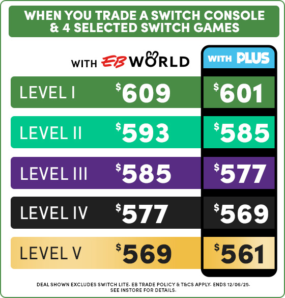 Trade & Save at EB Games with these Switch Trade Deals - EB Games Australia