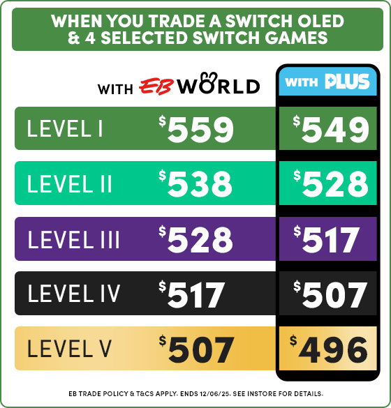 Trade & Save at EB Games with these Switch Trade Deals - EB Games Australia