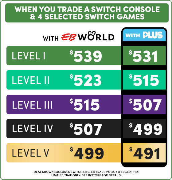 Trade & Save at EB Games with these Switch Trade Deals - EB Games Australia
